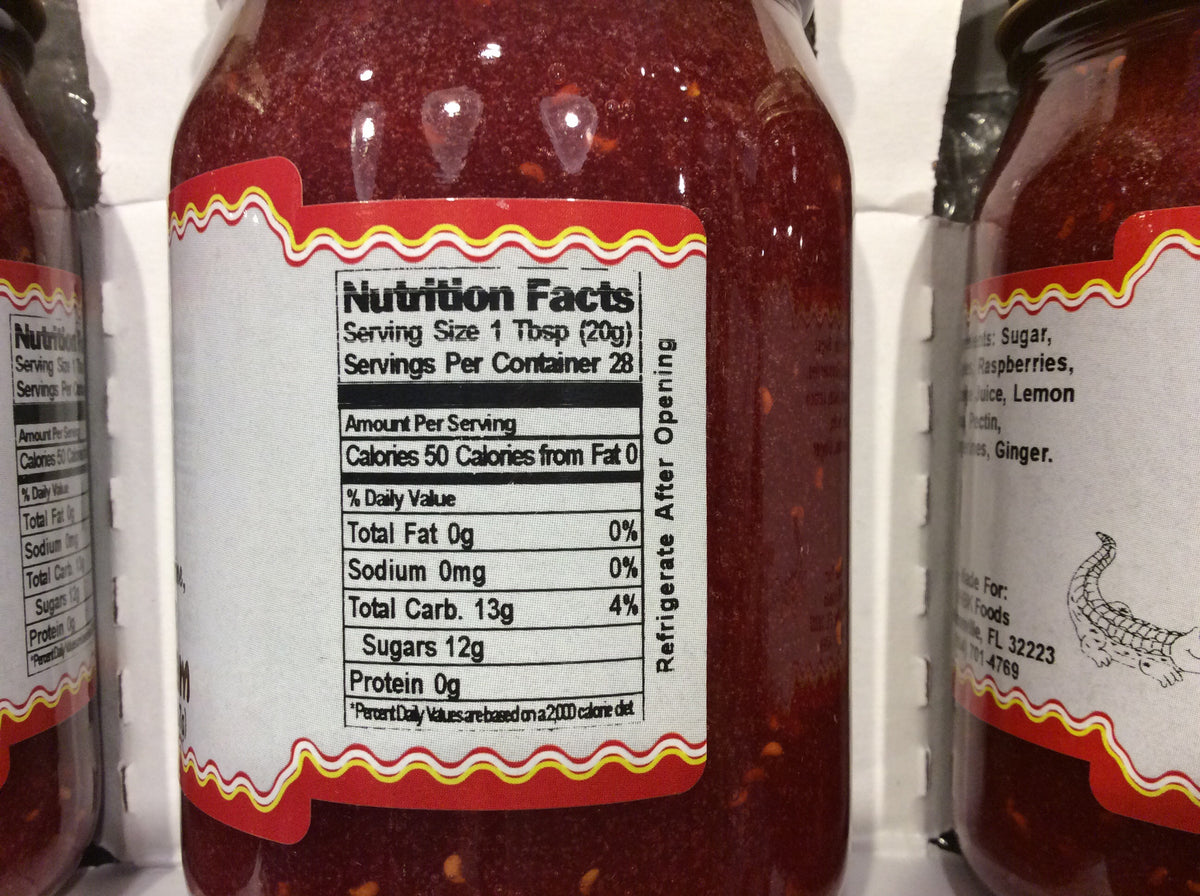 GATOR Jam : Single Jar - Ginger Apples Tangerine Orange Raspberries (A ...